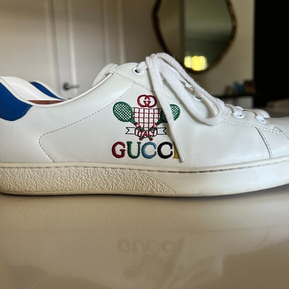 Gucci | Shoes | Gucci Ace Gucci Tennis Mens Low Top Sneakers White 9 | Poshmark